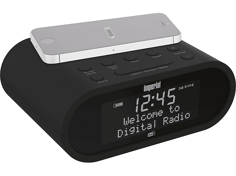 IMPERIAL DABMAN D20 SCHWARZ Digitaler Radiowecker, DAB+, DAB, AM, FM ...