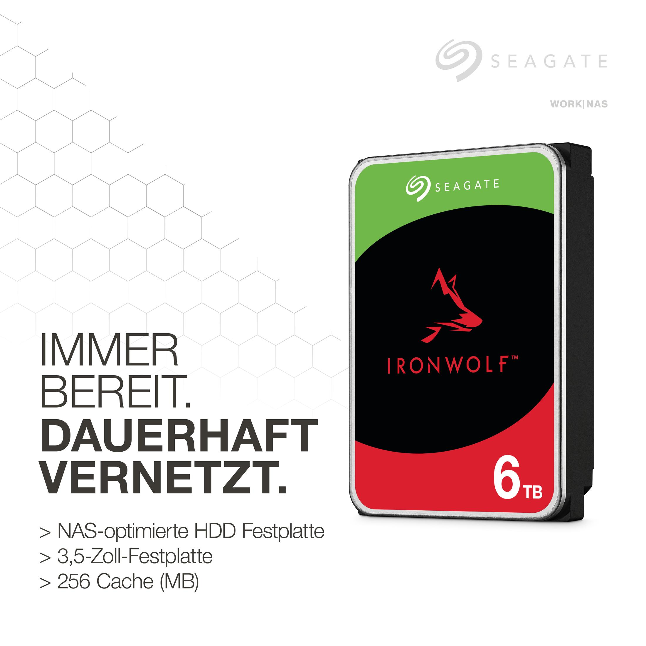 SEAGATE ST6000VN006 IRONWOLF 6TB, 6 TB, HDD, 3,5 Zoll, intern | MediaMarkt