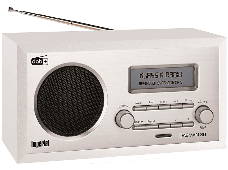 IMPERIAL DABMAN 30 WEISS DAB+ Radio, Radio, DAB+, DAB, FM, Weiß/Silber ...