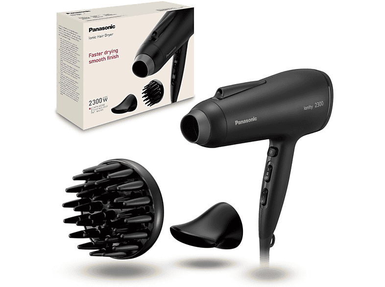Secador de pelo iónico | PANASONIC EH-NE87-K825, 2300 W, 3 niveles ...
