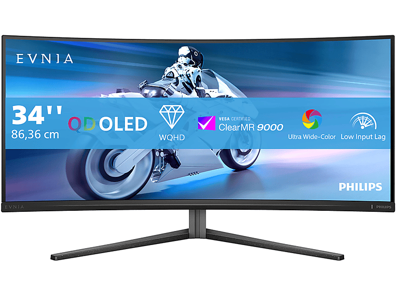 PHILIPS 34M2C6500/34"/GAM/WQHD /175HZ/OLED 34 Zoll WQHD Gaming Monitor ...