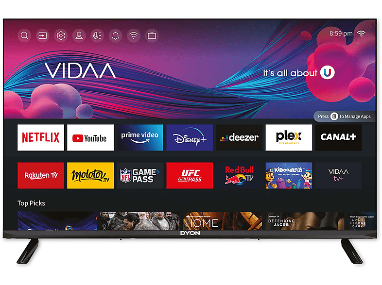 TV LCD 32" | DYON Smart 32 VX, HD-ready, Smart TV, DVB-T2 (H.265 ...
