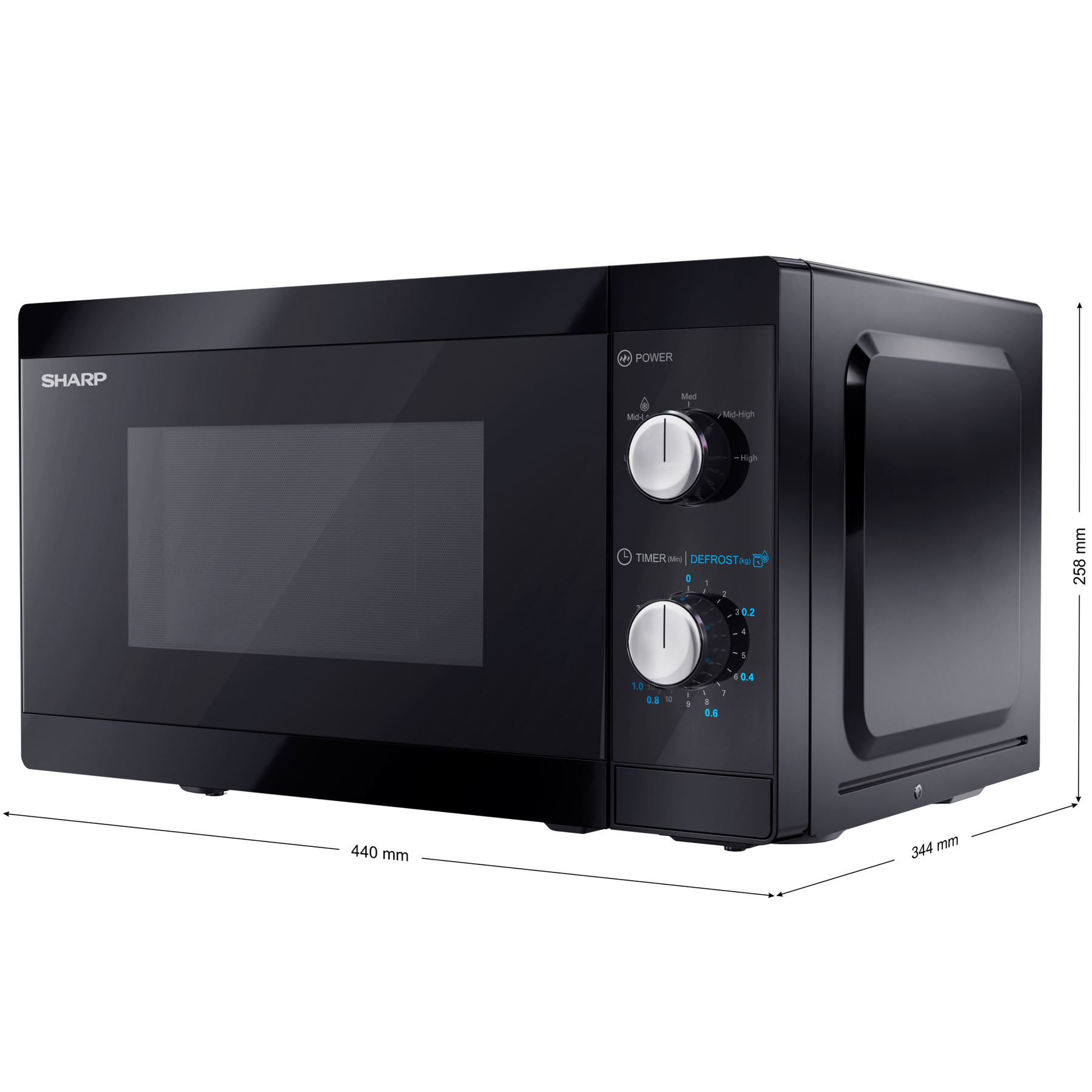 SHARP YC-MS01E-B magnetron | Vrijstaand - 800 W - 20 l | MediaMarkt