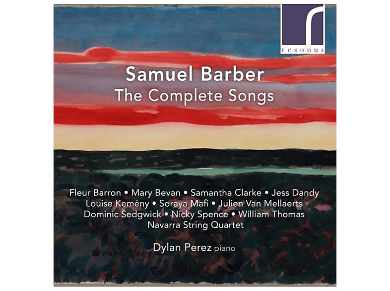 PIAS BV Dylan Perez & Navarra String Quartet - Barber: The Complete ...