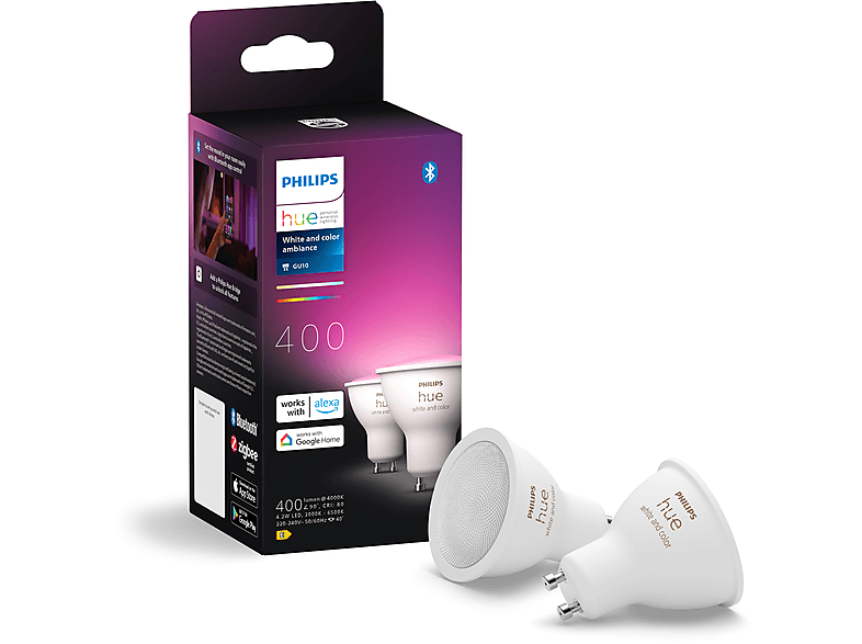 PHILIPS HUE 22981500 HUE WCA XW GU10 2P EU Doppelpack 2200 | 6500 ...