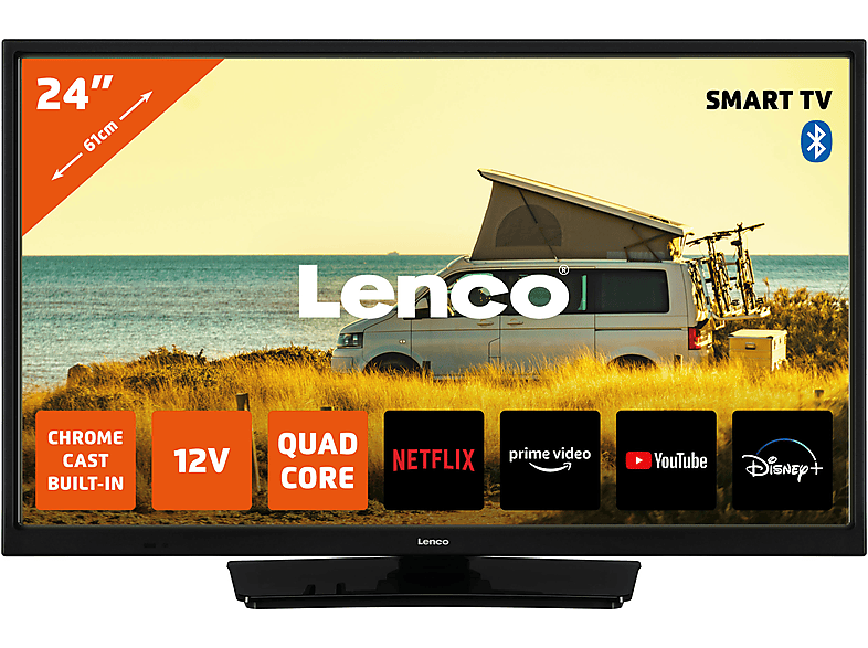 TV LED | LENCO LED-2463BK (V2), HD, DVB-T2 (H.265), Negro | MediaMarkt