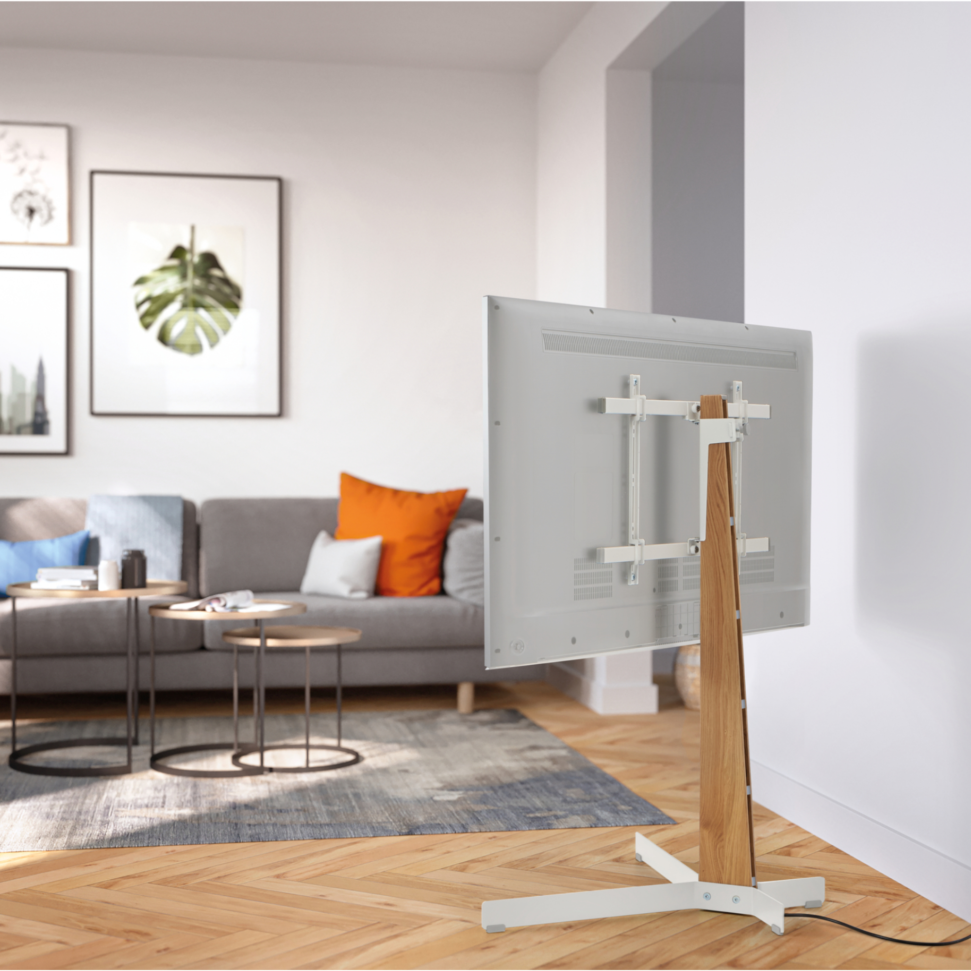 VOGEL'S TVS 3695 TV-Ständer 40-77 Zoll TV-Standfuß, Weiß | MediaMarkt