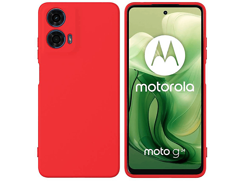 CASEONLINE Liquid, Backcover, Motorola, Moto G24, Rot | SATURN