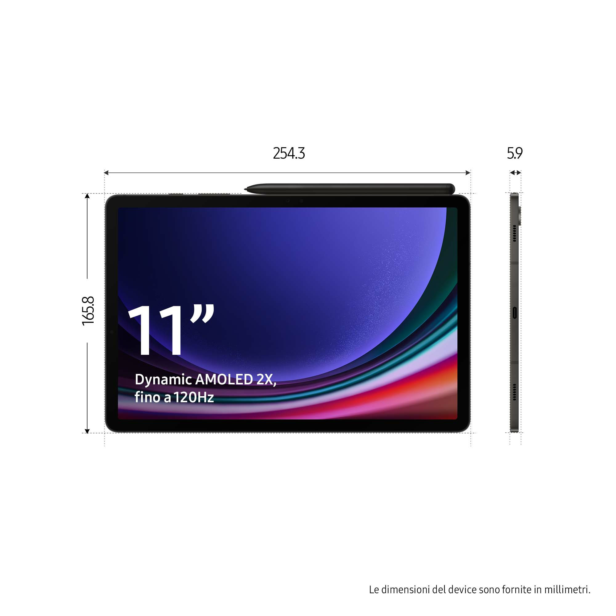 Tablet SAMSUNG Galaxy Tab S9 5G (11', 8/128GB, WiFi) | Tablet potente ...