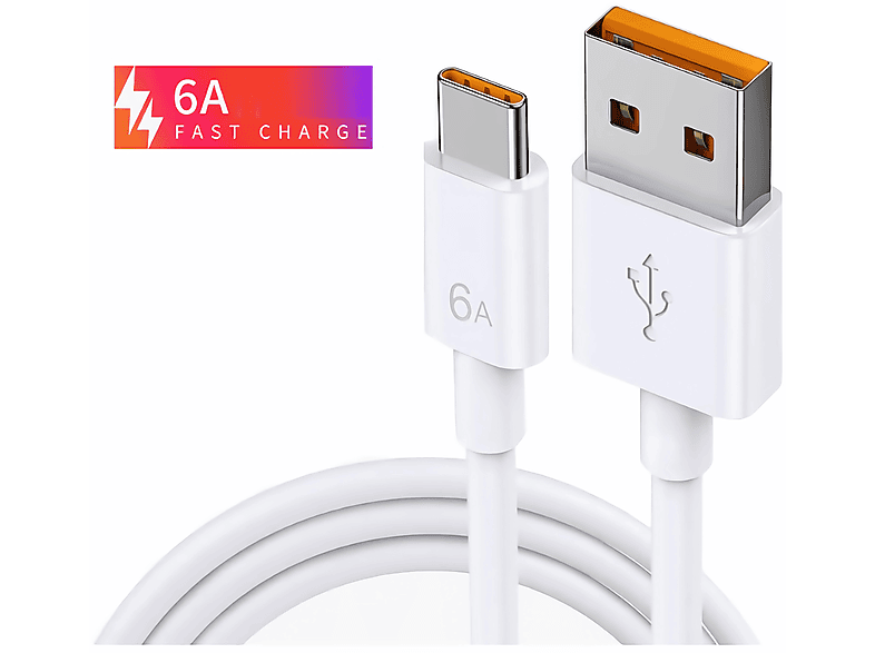 BOLWINS K44 USB C 100cm USB Kabel, Weiß | MediaMarkt