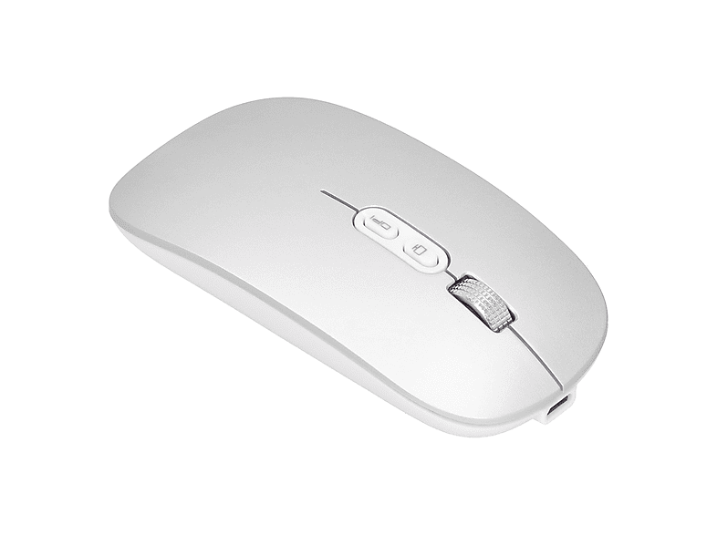 ELKUAIE 2,4 GHz Bluetooth 5.0 Dual-Modus Maus, Silber | MediaMarkt