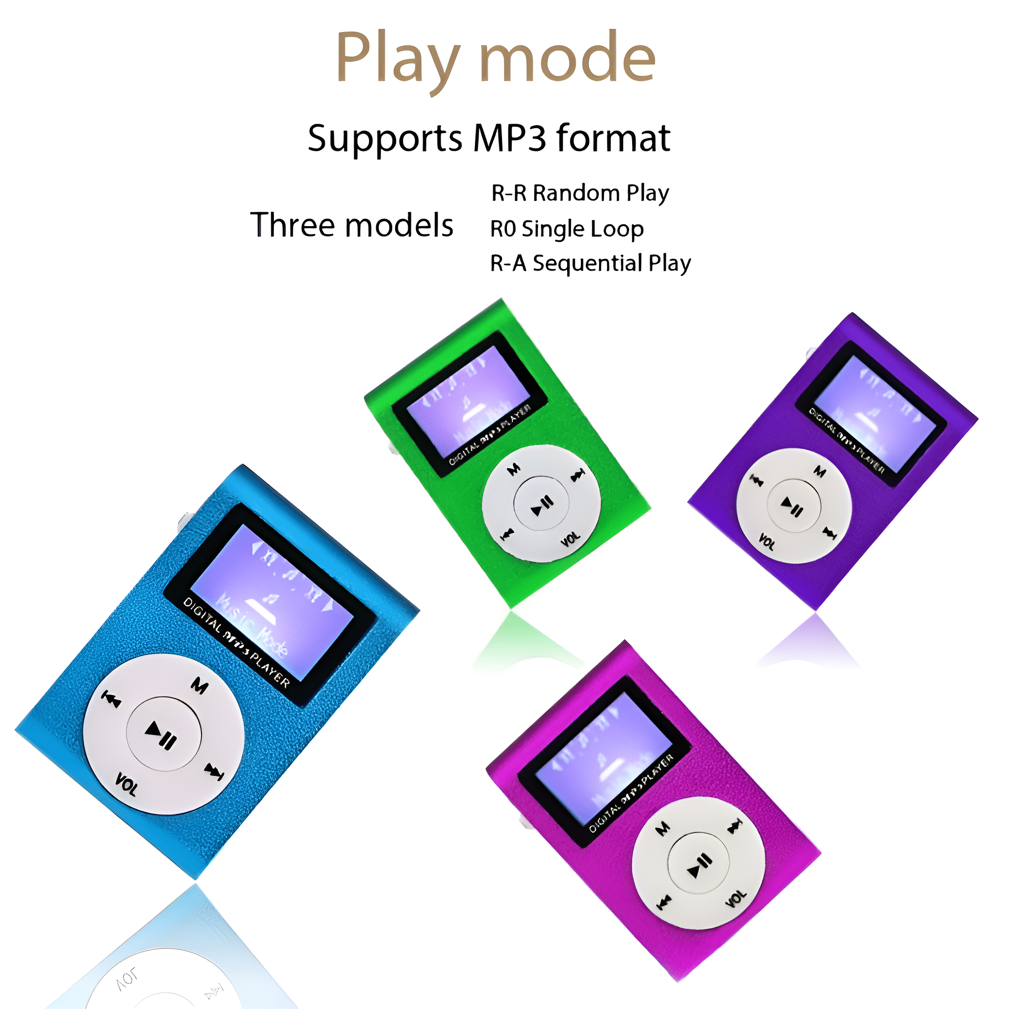 DECOME Mini MP3-Player mit Metallclip – Tragbarer Musikspieler, TF ...