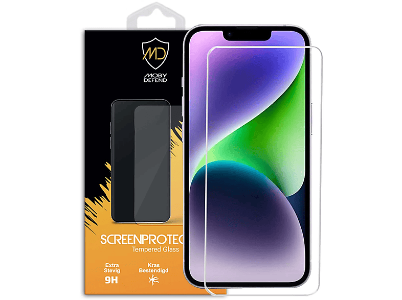 MOBYDEFEND Case-Friendly Screensaver Gehard Glas Geschikt voor iPhone ...