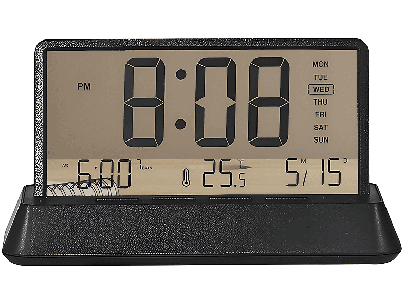 DECOME Minimalistischer Digitalwecker: Multifunktionsuhr mit Alarm ...