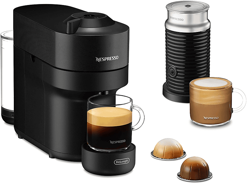 DE LONGHI ENV 90.BAE NESPRESSO BLACK + AEROCCHINO Kapselmaschine ...
