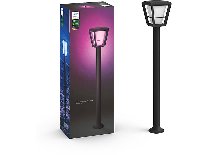 Lámpara exterior inteligente | PHILIPS HUE Econic Post, Control por voz ...