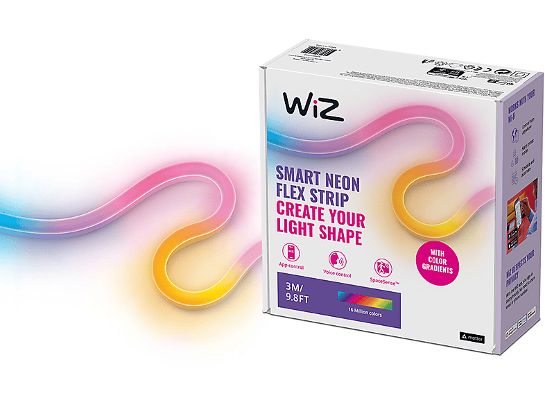 Tira LED | WIZ NEON FLEX STRIP WIZ 3M KIT, Control por voz, Regulable ...
