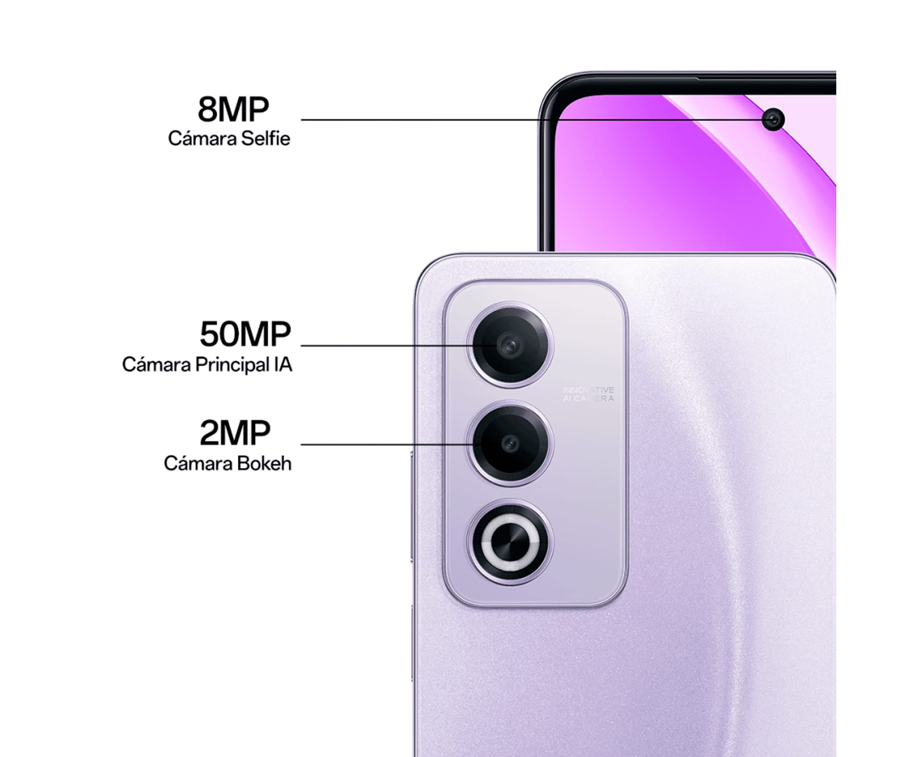 Móvil - OPPO A80 5G 8+256GB PURPLE, Not available, 256 GB, 1 GB RAM, 6 ...