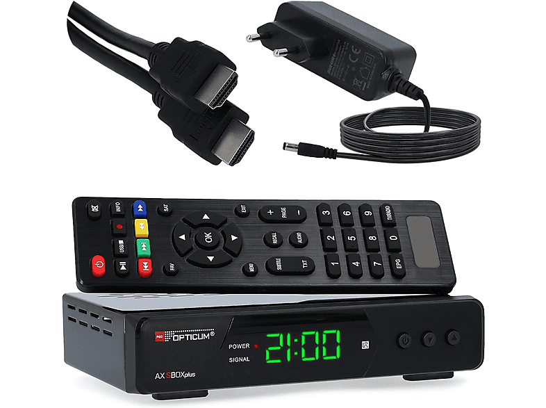 RED OPTICUM Opticum S-BOX Plus DVB-S2 Receiver (HDTV, PVR-Funktion, DVB ...