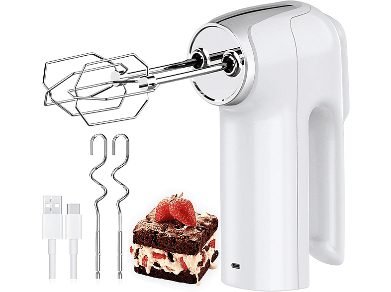 FLEXSON Elektrischer Mixer Handheld Mixer Weiß (300 Watt) | SATURN