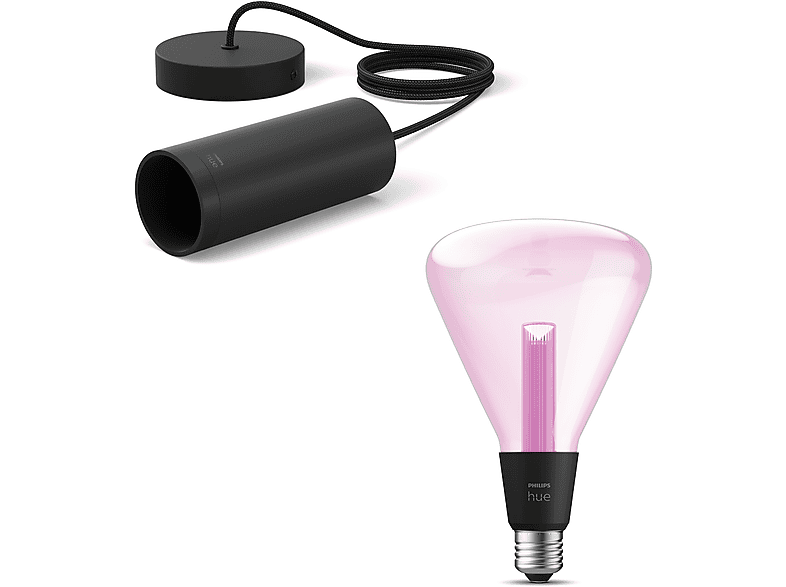 PHILIPS HUE Lightguide Hanglamp E27 (Zwart) Wit en Gekleurd Licht ...