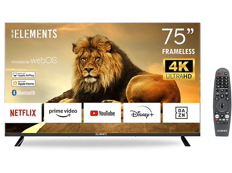 KB ELEMENTS ELT75WB5DE LED TV (Flat, 75 Zoll / 190 cm, UHD 4K, SMART TV) | MediaMarkt