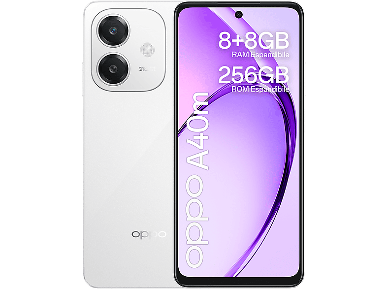 OPPO A40M, Blanco, Móvil Android, 256 GB, 8 GB RAM, 6,67 " LCD, Panda ...