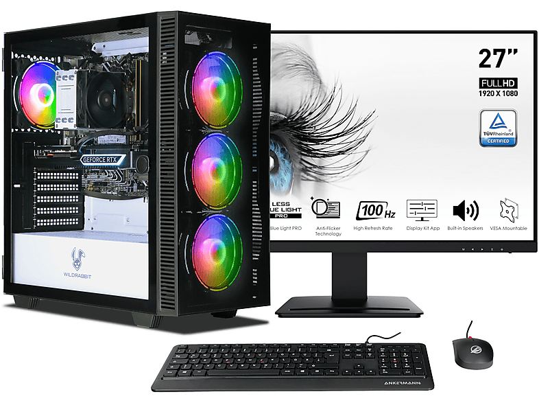ANKERMANN-PC Power V3 Bundle, Gaming PC mit Intel® Core™ i9 Prozessor, 32 GB RAM, 1 TB SSD ...