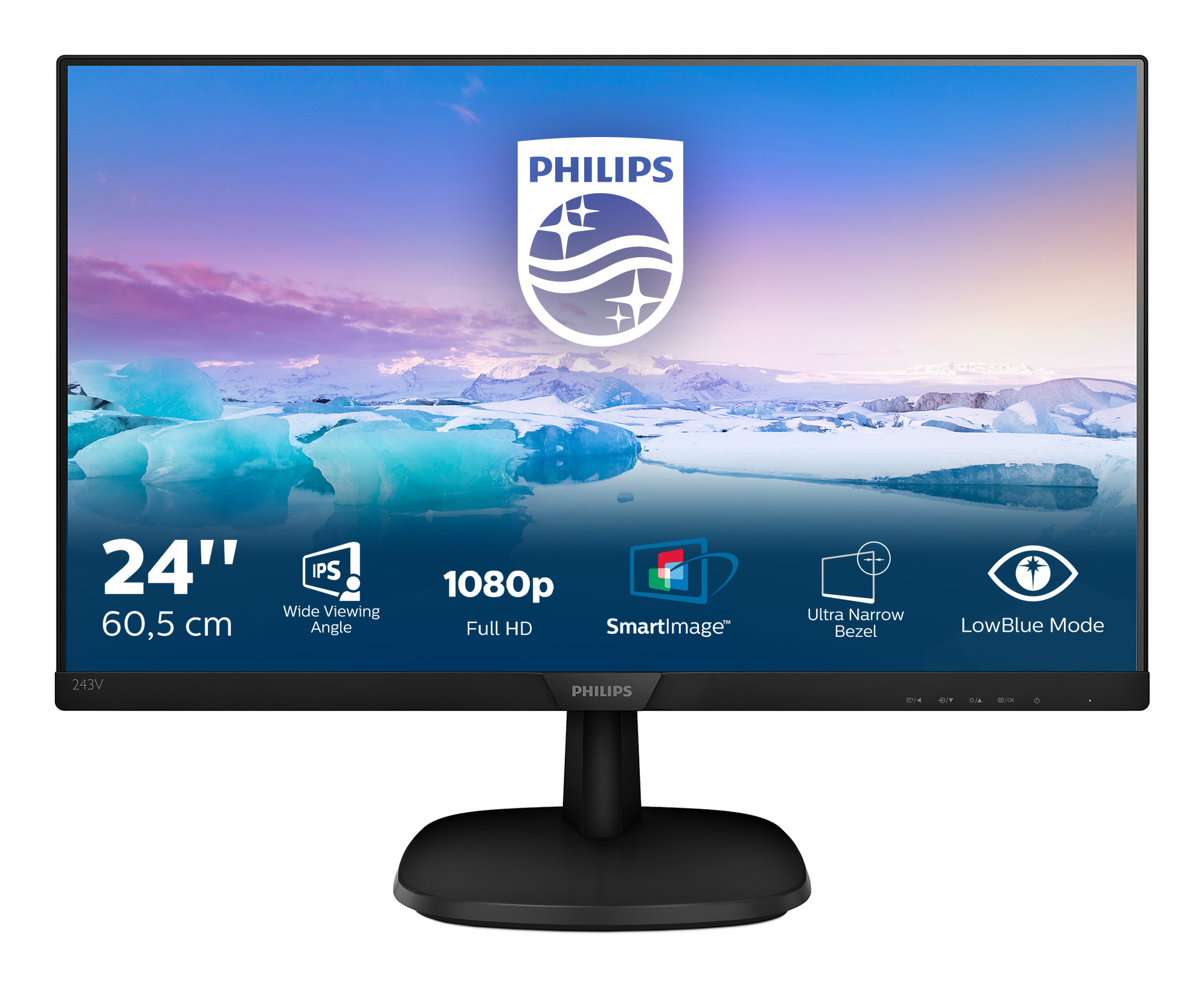 Monitor | PHILIPS V Line 243V7QDSB/00, 23,8 ", Full-HD, 4 ms, 75 Hz ...
