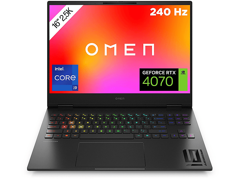 HP OMEN 16-U0695NG 2.5K I9-13900HX/32GB/1TB/RTX4070, Notebook, mit 16 ...