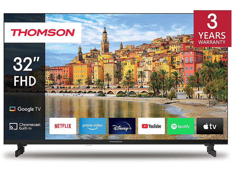 TV LED 32" - THOMSON Smart TV 32" FHD Google TV, Full-HD, Arm Cortex ...