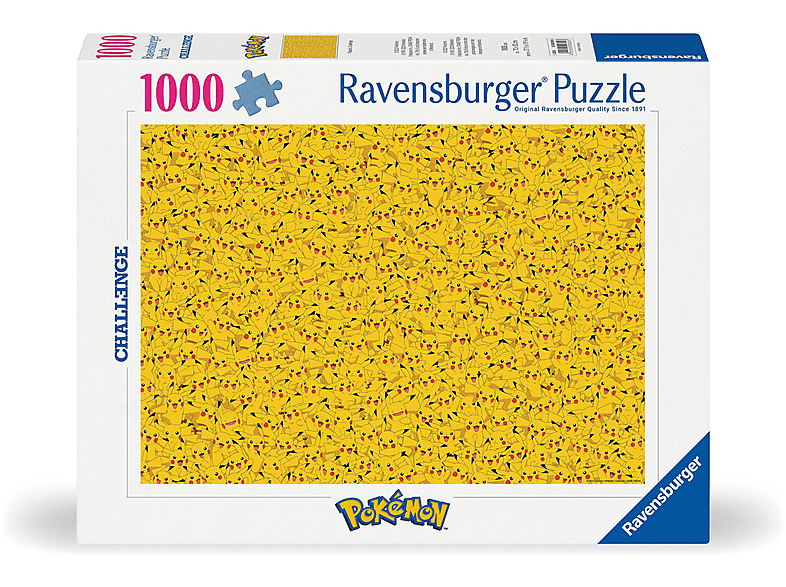 Puzzle | RAVENSBURGER Pokémon Pikachu 1000 Piezas, edad recomendada: 14 ...