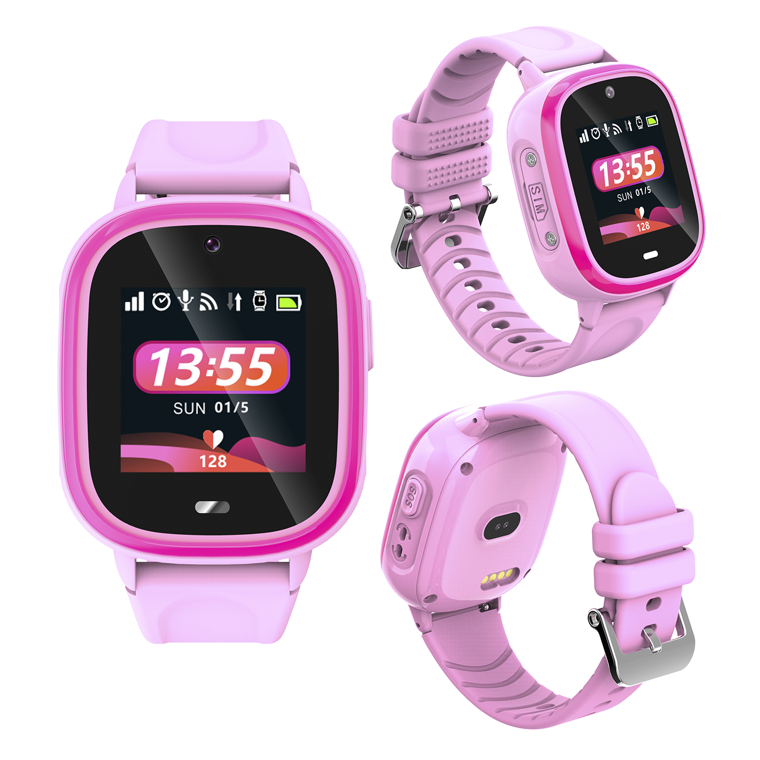 DAM ELECTRONICS DMAT0242C55 Kinder-Smartwatch Silikon, Rosa | SATURN