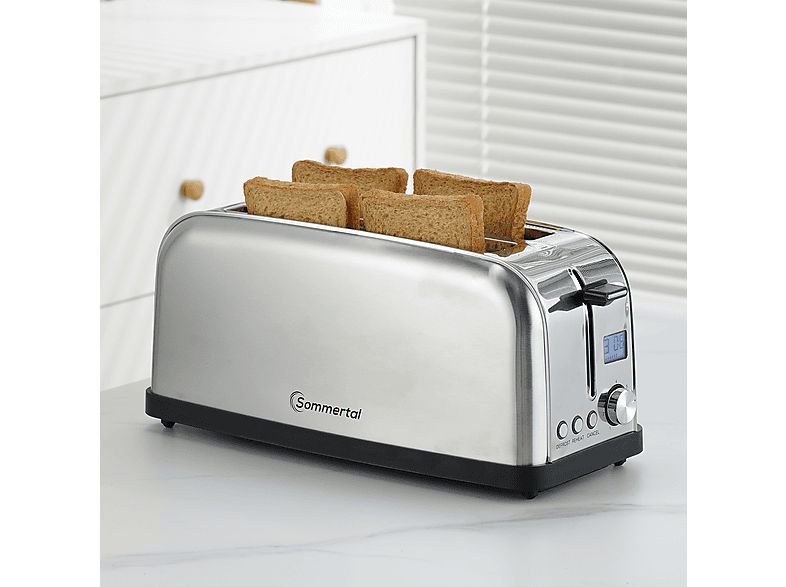 SOMMERTAL ST1500 XXL Toaster Silber (1500 Watt, Schlitze: 2) | MediaMarkt