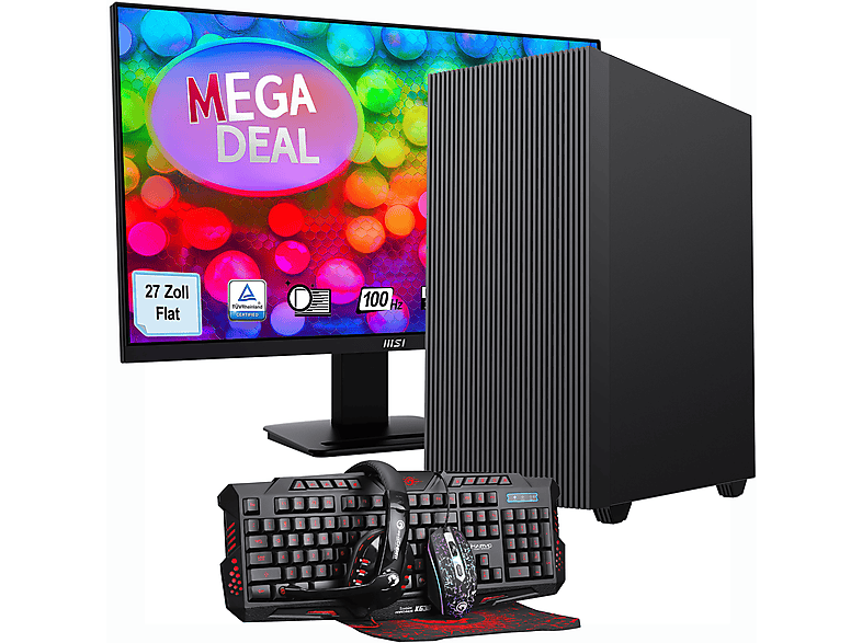 GAMEMAX Multimedia-PC-Set + PRO MP273A, PC-Komplettsystem mit AMD Ryzen ...