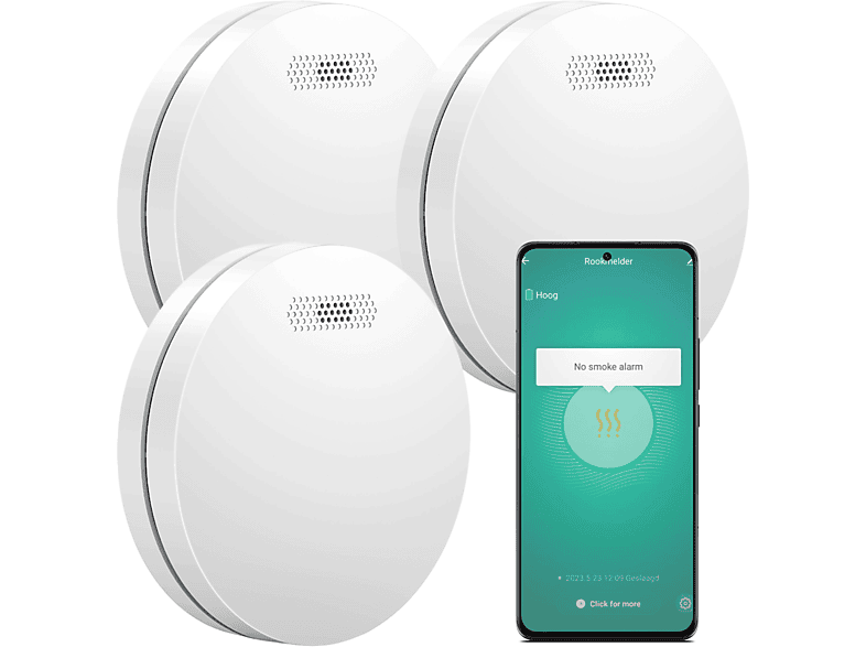 AROHA Smart Connect Rookmelder met 10 jaar batterij Wit | MediaMarkt