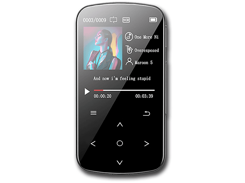 NEVEANCE Hochempfindliche Touch-Taste Mp3-Player (128 GB, Schwarz ...