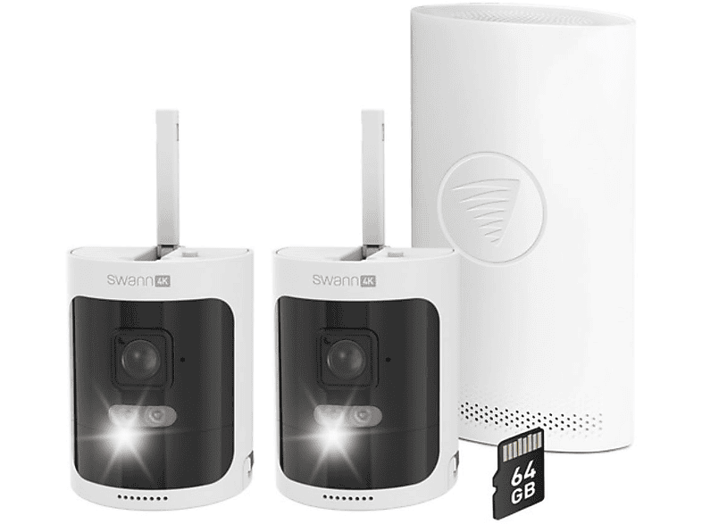 SWANN Allsecure | NVW-800 - 2x NVW-AS4KCAM Surveillance camera Wit | MediaMarkt