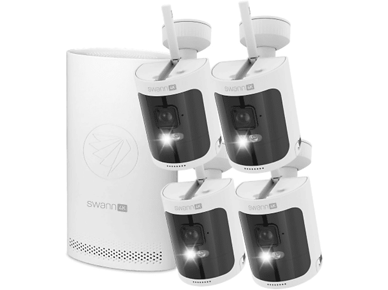 SWANN Allsecure | NVW-800 - 4x NVW-AS4KCAM Surveillance camera Wit | MediaMarkt