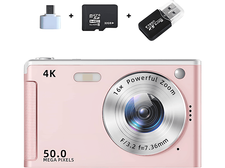 DECOME 50 MP Retro-Kamera mit 16x Zoom, 4K Video und Automatischer ...