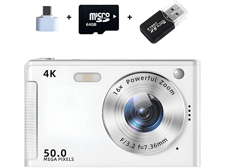 DECOME 50 MP Retro-Kamera mit 16x Zoom, 4K Video und Automatischer ...