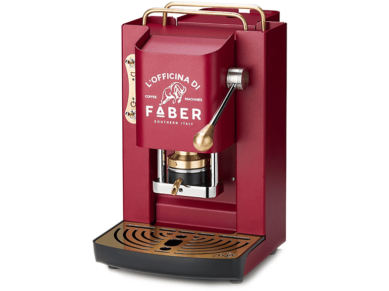 Cafetera de cápsulas | FABER Mini Deluxe, 15 bar, 500 W, Rojo | MediaMarkt