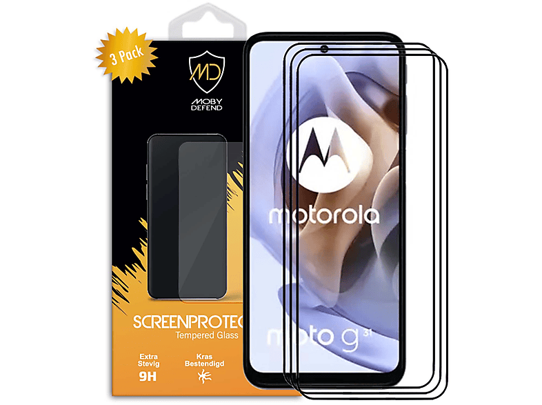 MOBYDEFEND 3-Pack Screensavers Met Zwarte Randen Gehard Glas Geschikt ...