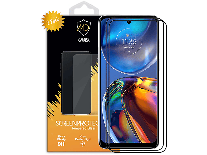 MOBYDEFEND 2-Pack Screensavers Met Zwarte Randen Gehard Glas Geschikt ...