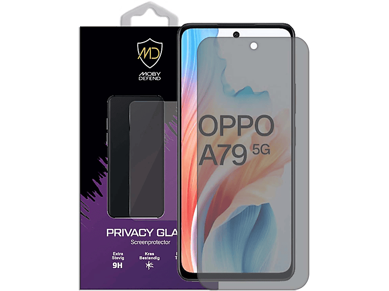 MOBYDEFEND Matte Privacy Glass Screensaver Voor Oppo A79 ...