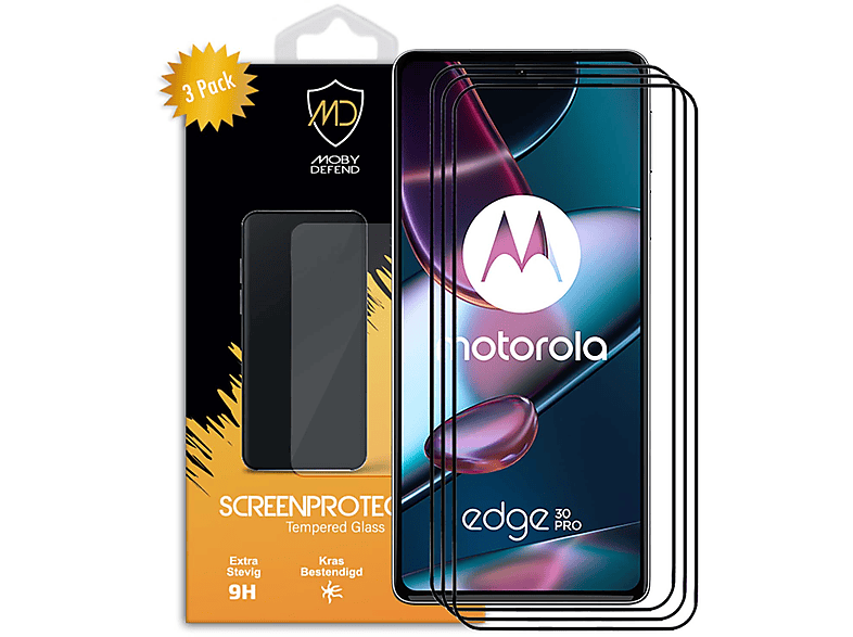 MOBYDEFEND 3-Pack Screensavers Met Zwarte Randen Gehard Glas Geschikt ...
