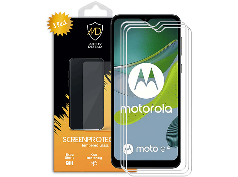 MOBYDEFEND 3-Pack Case-Friendly Screensavers Gehard Glas Geschikt voor ...