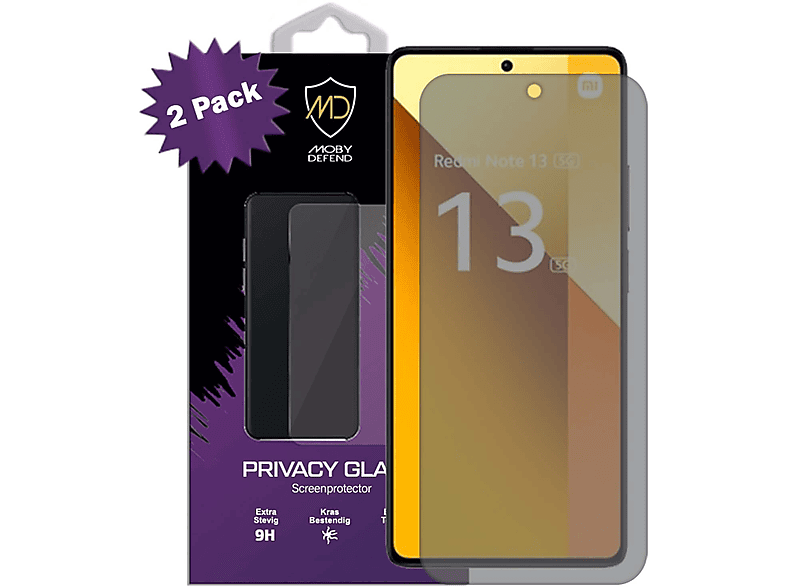 MOBYDEFEND 2-Pack Matte Privacy Glass Screensavers Geschikt voor Xiaomi ...