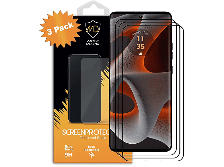 MOBYDEFEND 3-Pack Screensavers Met Zwarte Randen Gehard Glas Geschikt ...