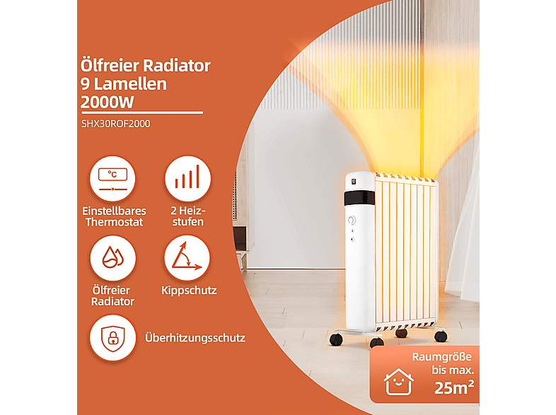 SHX Heizkörper Radiator (2000 Watt) | MediaMarkt